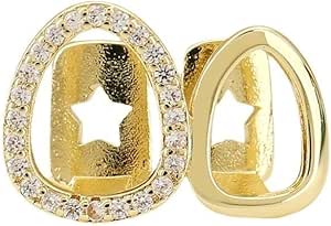 Amazon.com: Tooth Cap Gap Grillz for Women Men - Rhinestone Glitter 14K ...