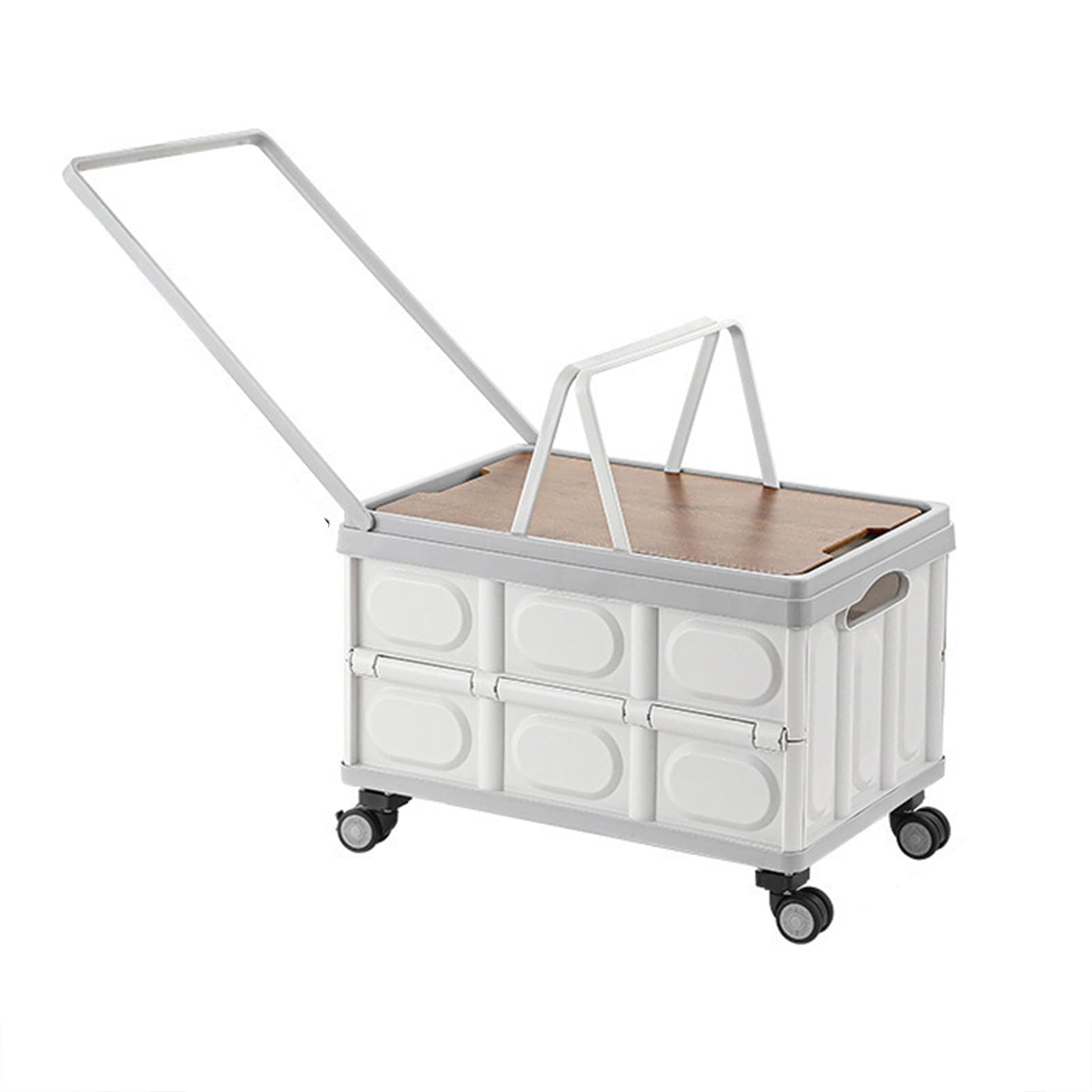 Amazon.com: Collapsible Crate with Wheels, Teacher Rolling Crate with 2 ...