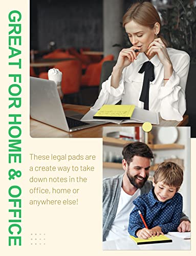 Snapklik.com : 10 Pack Legal Pads 6x9 Yellow Note Pads College Ruled ...