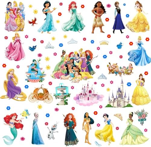 Amazon.com: Princess Wall Decals stickers, Cartoon Wall Decals for ...