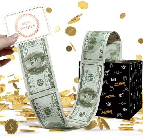 Amazon.com: Money Pull Out Gift Box - Roses Gift Box with Necklace ...