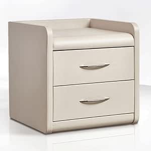 Amazon.com: Elegant Bedside Table Modern Nightstand Small Space Bedside ...