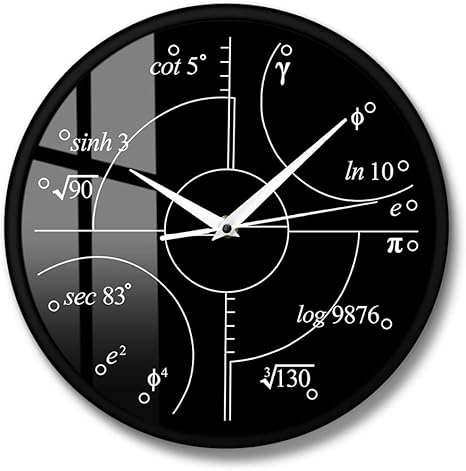 Amazon.com: The Geeky Days Math Irrational Numbers Silent Non Ticking ...