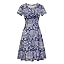 Belidome Zomerjurk voor dames, swing midi-jurk met mouwen, casual ...