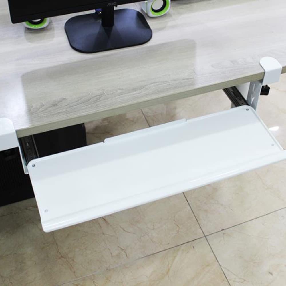 Jww Stand Up Desk Extender Black White Sliding Keyboard Tray ...