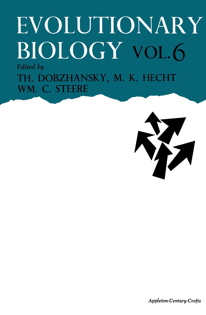 Amazon.com: Evolutionary Biology: Volume 6: 9781468490657: Dobzhansky ...