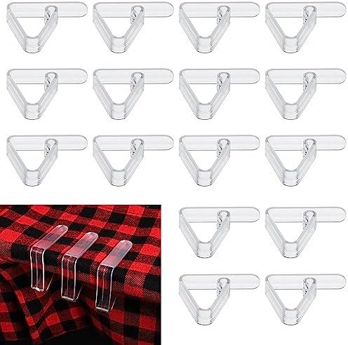 16pcs Plastic Table Cloth Clips, Clear Tablecloth Clips, Table Cloth ...