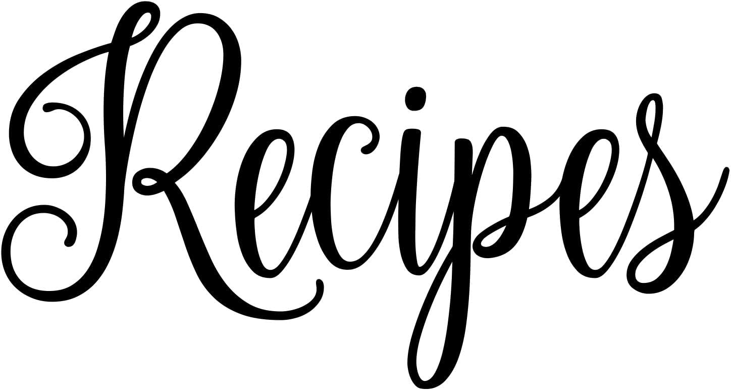 Amazon.com: Recipes 5w x 2.5h Label | Kitchen Home Organization | Die ...