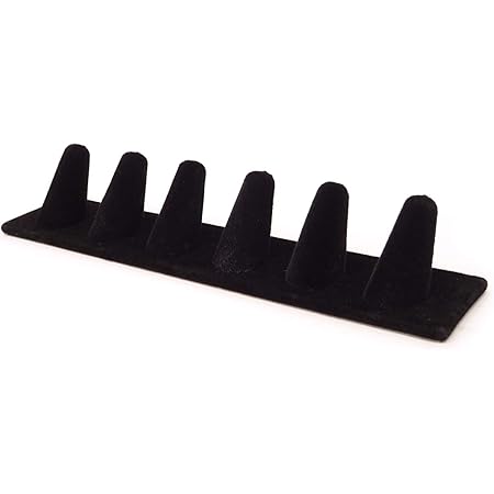 Amazon.com: Super Z Outlet Black Velvet Finger Ring Counter Display ...