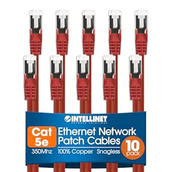Amazon.com: Intellinet Cat5e Ethernet Network Patch Cable Multi-Pack ...