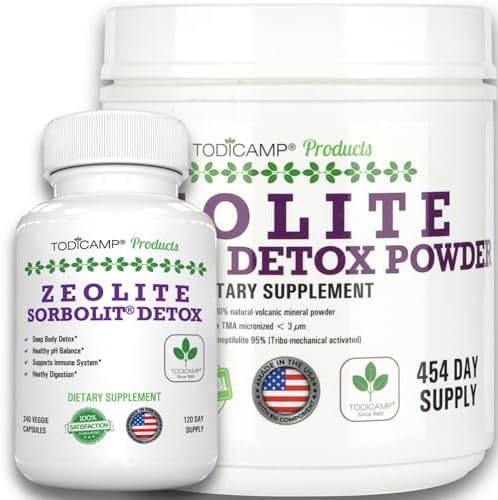 Amazon.com: TODICAMP Zeolite Detox Pack Minimum 120 Days Supply Zeolite ...