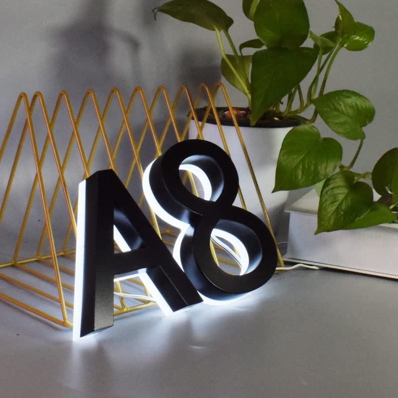 Amazon.com: Custom LED Business Logo, 3D Backlit Illuminated Letters ...
