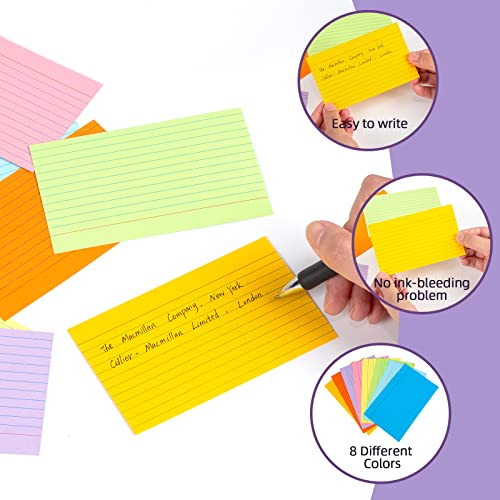 Snapklik.com : Colorful Index Cards, 272PCS Flash Cards Ruled Notecards ...