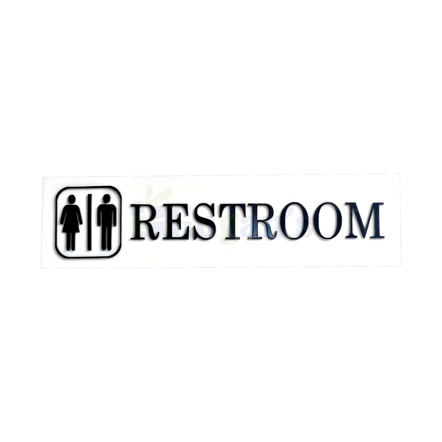 Gugan's Uni sex Restroom Self Adhesive Acrylic Embossed Sign Board ...