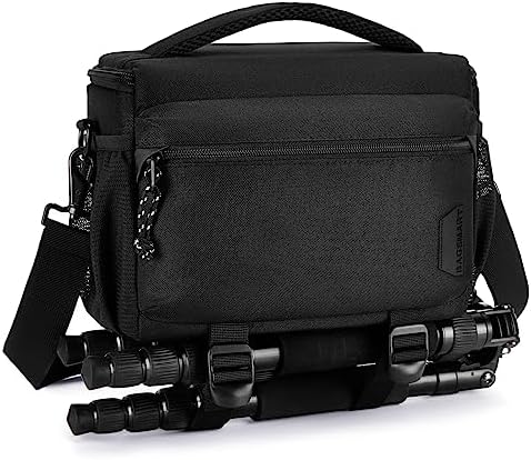 BAGSMART Small Camera Case with Tripod Holder, Compact Camera Shoulder ...