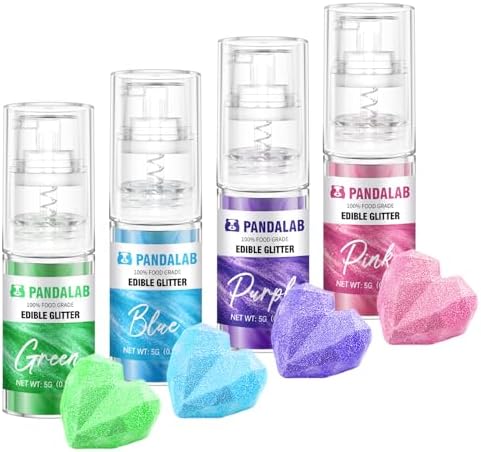 Amazon.com: Edible Glitter Spray - Pink Blue Green Purple Food Grade ...