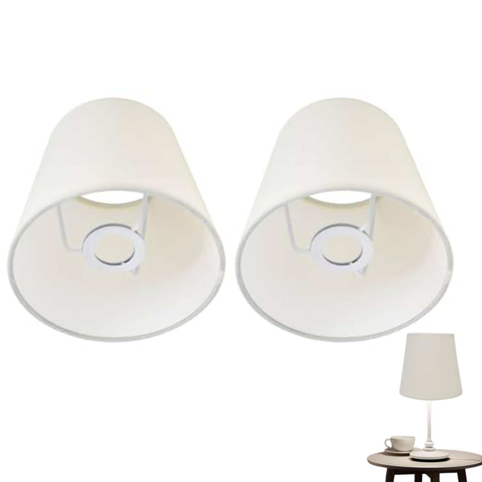 Floor Lamp Shade With Fabric And Two Candles