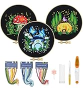 KATUMO Embroidery Kit, 3 Sets Embroidery Starter Kit with Patterns ...