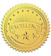 CRASPIRE 100pcs Gold Foil Certificate Seals Rose Embossed Gold ...