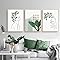 Amazon.de: Martin Kench 3er Set Premium Poster, Abstrakt Grün Blätter Bilder, Modern Print ...