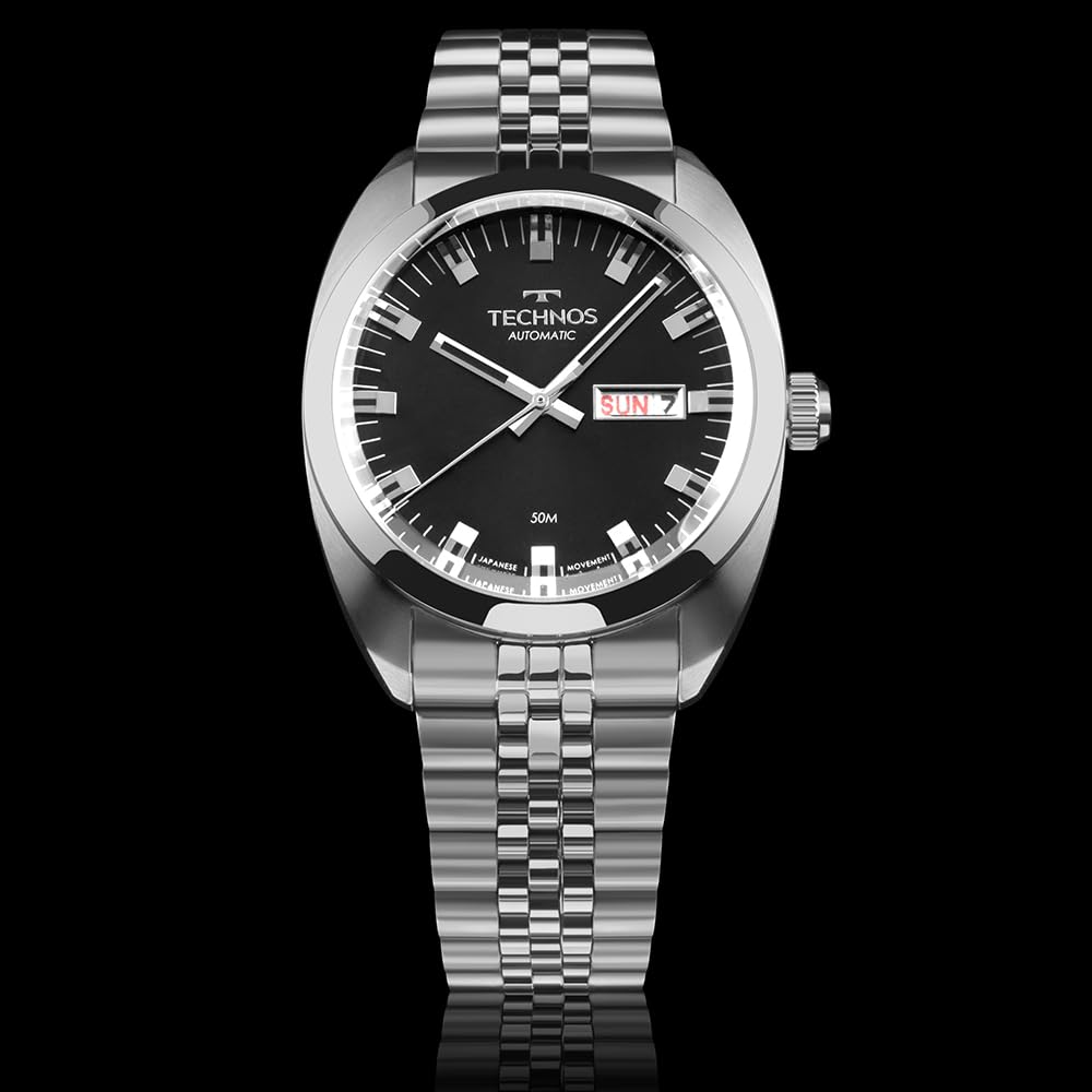 Relógio Technos Masculino Automatico Prata - 8205OO/1P 8205OO/1P ...