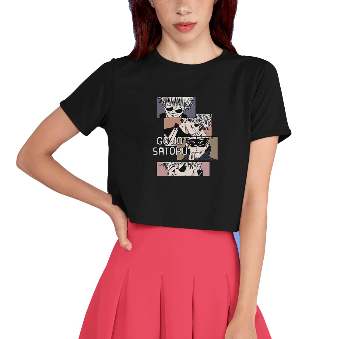 Skribble Gojo Satoru Fanart Jujutsu Kaisen Anime Crop Top for Women ...