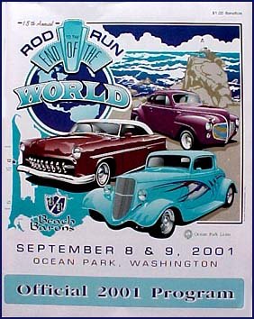 Official 2001 Program End of the World Rod Run, Ocean Park, Washington ...