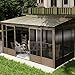 Amazon.com : Domi 10’ x 12’ Sunroom, All-Season Wall Mounted Gazebo ...