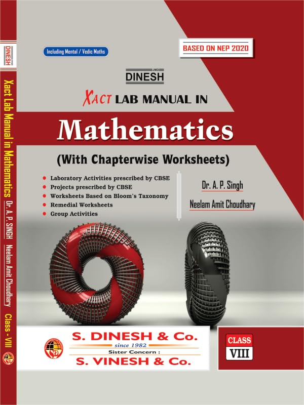 Lab Manual In Math for class 8th (S.Dinesh Publications) : Amazon.in: Books