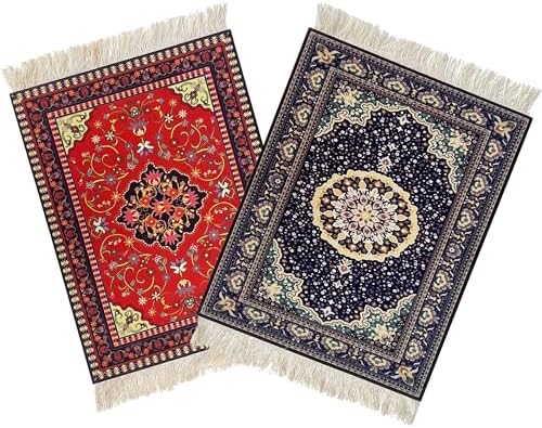 Amazon.com: Set of 2 Computer Carpet Mouse Pad | Oriental Style Rug ...