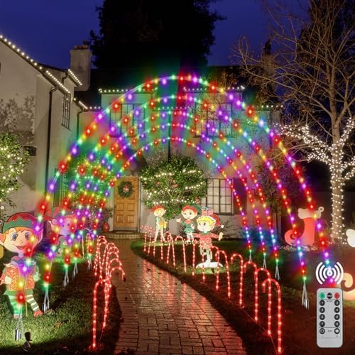 Amazon.com: Baquler 3 Sets 7.55ft Light Arch for Christmas with 8 Mode ...