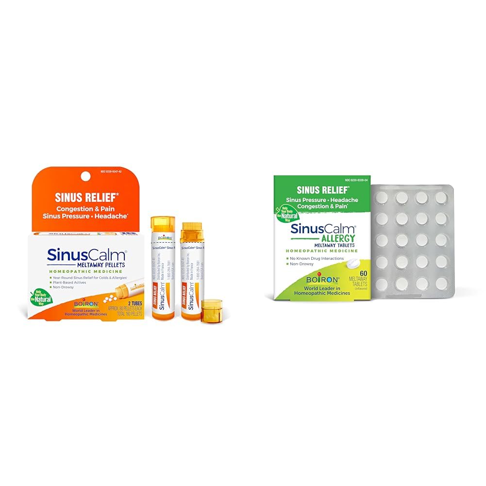 Amazon.com: Boiron SinusCalm Pellets & Tablets for Sinus Congestion ...