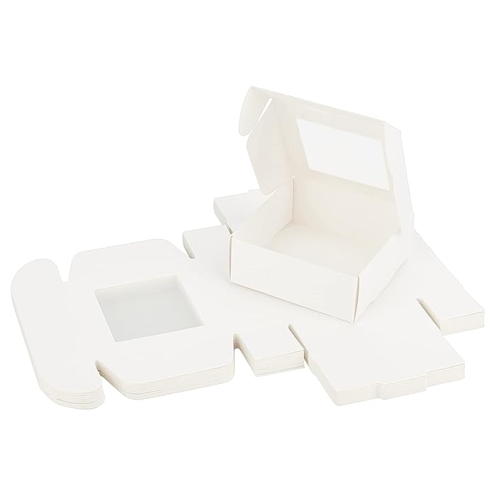 Buy SUPERFINDINGS 22pcs Small White Kraft Gift Boxes with Square ...