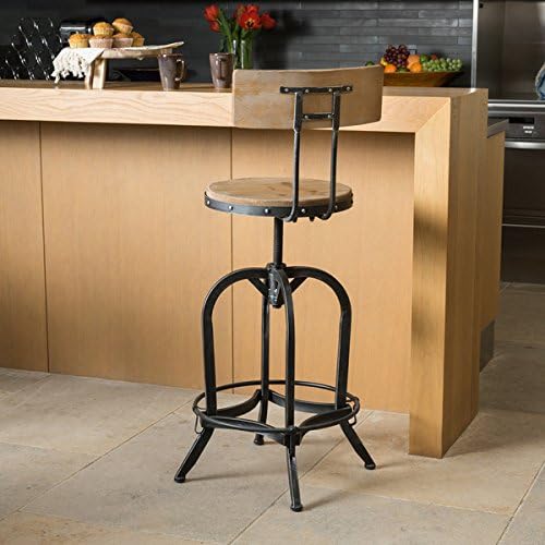 Amazon.com: Christopher Knight Home Jutte Firwood Smooth Back Barstool ...