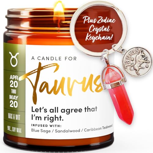 Amazon.com: WAX & WIT Taurus Gifts for Women, Zodiac Gifts, Astrology Gifts for Women, Zodiac ...