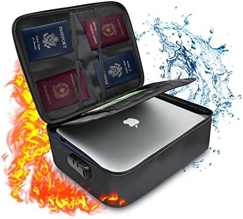 Amazon.com: Fireproof Document Organizer Box With Lock, Important File ...