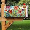 Amazon.com: Texupday Abstract Colorful Floral Mailbox Cover with ...