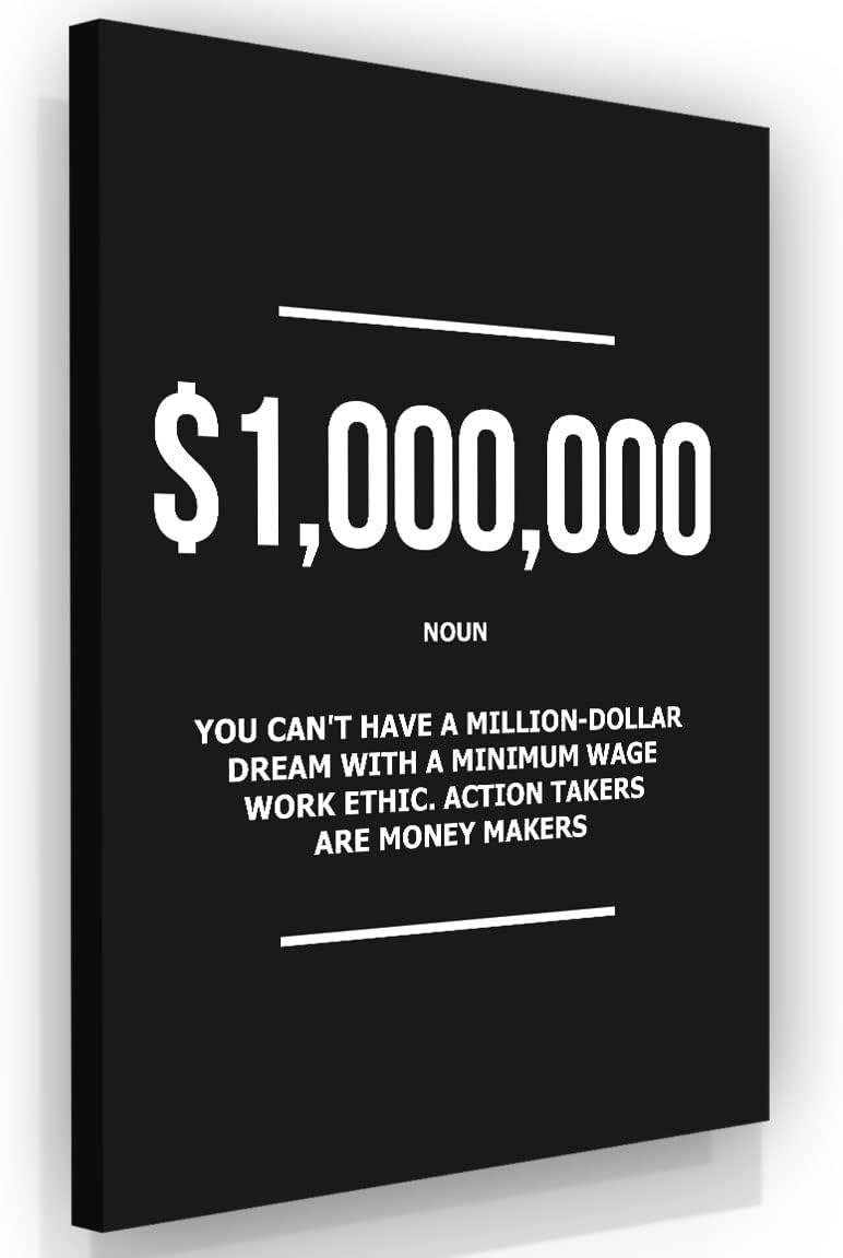Buy 1 Million Dollar Definition Wall Art Motivational Office Decor buy-1-million-dollar-definition-wall-art-motivational-office-decor