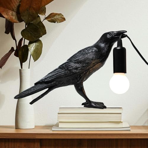 KENJIEY Crow Lamp,Raven Lamp,Bird Lamp Adjustable Brightness with Bulb ...