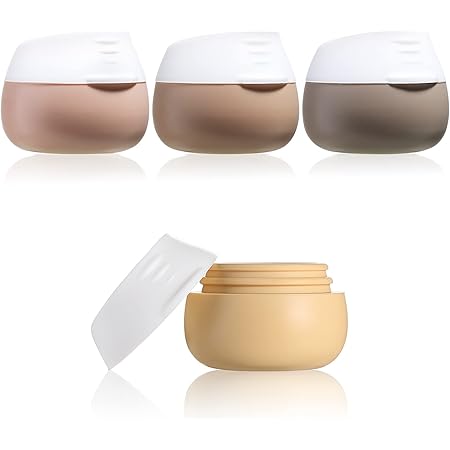 Amazon.com: Travel Containers for Toiletries, Gemice Silicone Cream ...