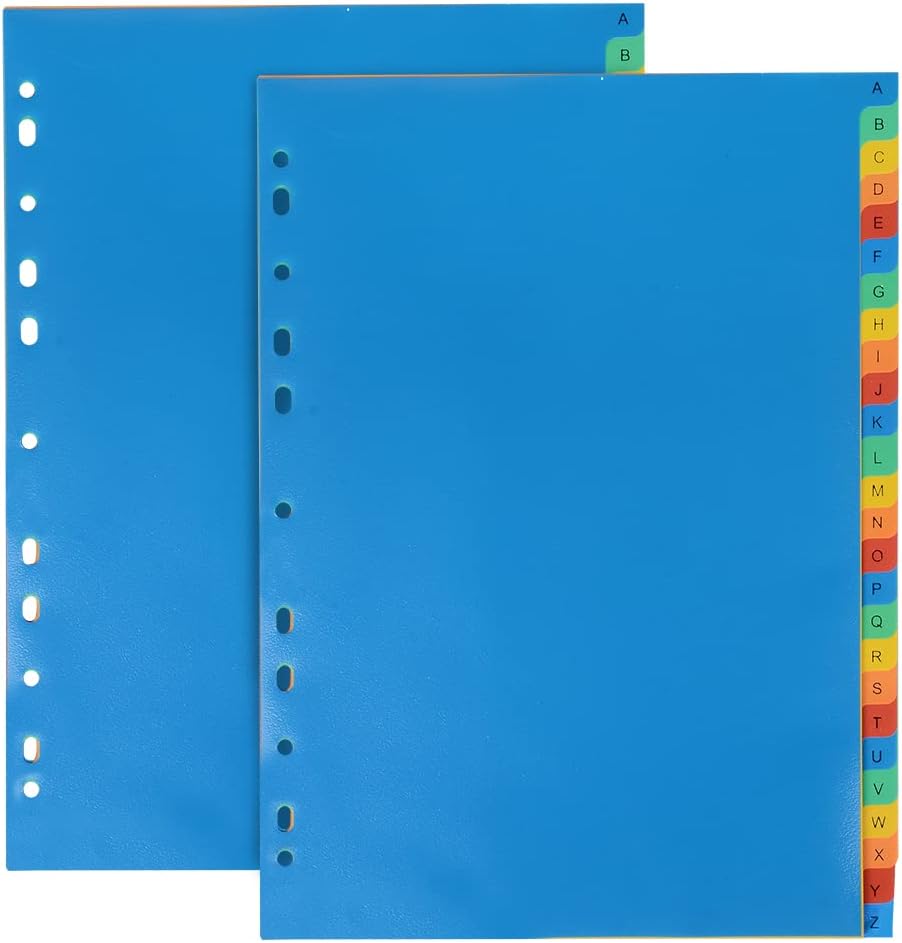 Binder Dividers, FOME 2 Pack Multicolor Binder Tab Dividers for 3 Ring ...