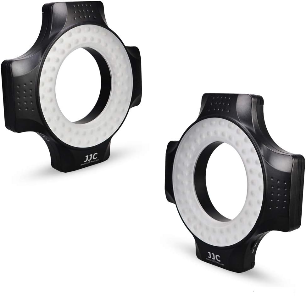 JJC 60PCS LED Bubbles Dimmable Macro LED Ring Light fits DSLR and ...