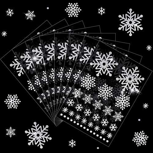Amazon.com: Outus Snowflake Decoration Stickers winter Glitter ...