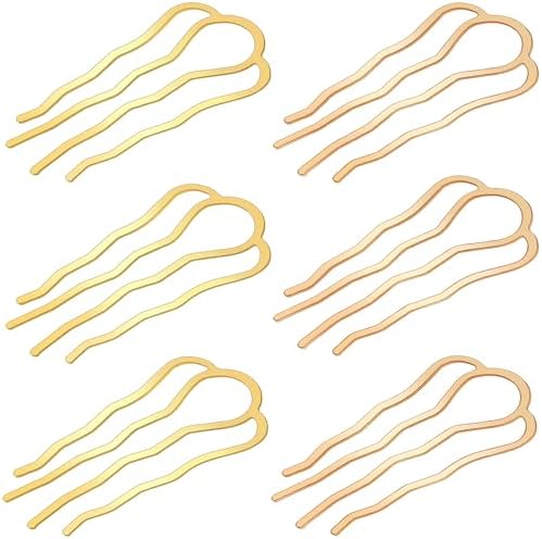 Amazon.com : 6 Pieces Metal Hair Clips and Pins - Side Combs, U-Shape ...