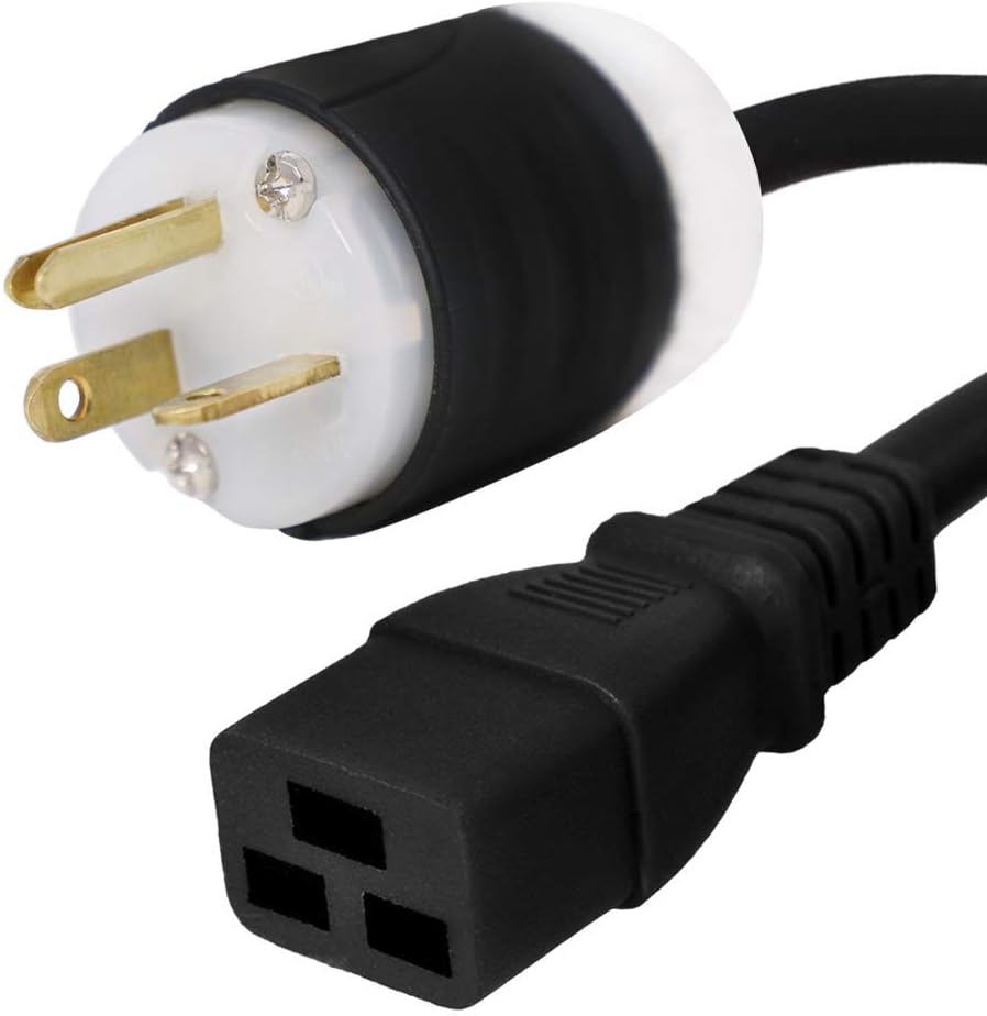 Amazon.com: NEMA 6-20P to C19 Power Cord - 15 Foot, Build, 20A/250V, 12 ...