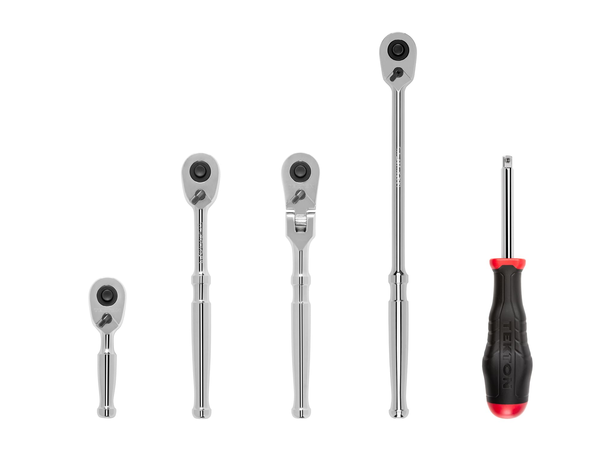 TEKTON 1/4 Inch Drive Quick-Release Ratchet and Spinner Handle Set (5 ...