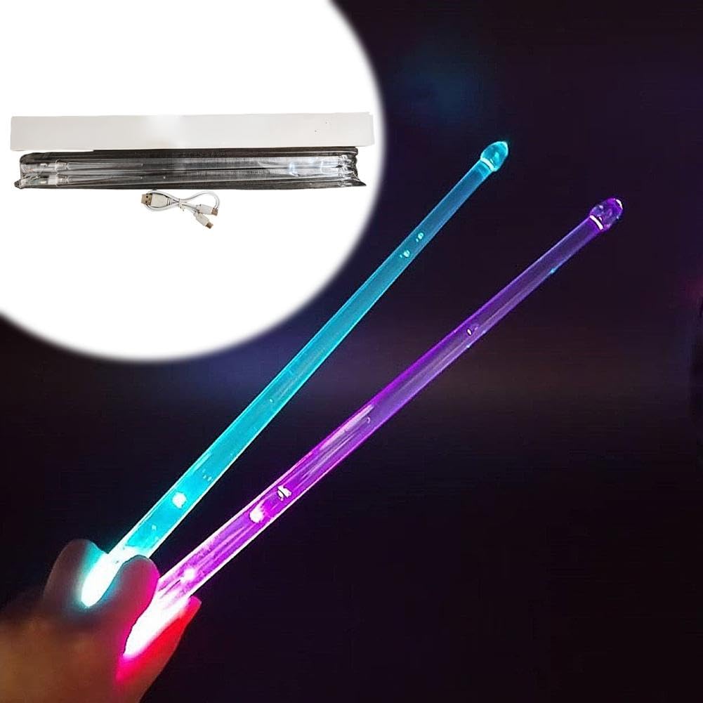 Amazon.com - LED Light Up Drum Sticks: 15 Color Rechargeable Glow in ...