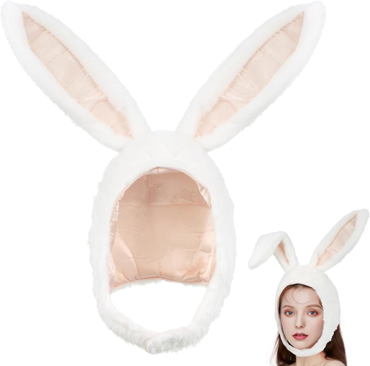 Amosfun Easter Rabbit Ear Hat Bunny Hat Plush Bunny Cap for Boys Girls ...