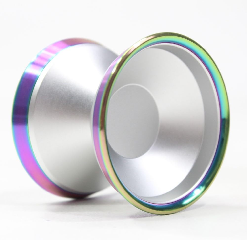 Amazon.com: Ace Yo Mercy 7 Yo-Yo - Bi-Metal YoYo (Silver with Rainbow Rings) : Toys & Games