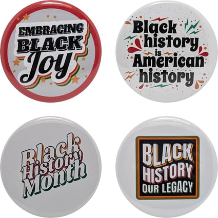 Amazon.com: Black History Month Pinback Button Variety Pack - 2.25 ...
